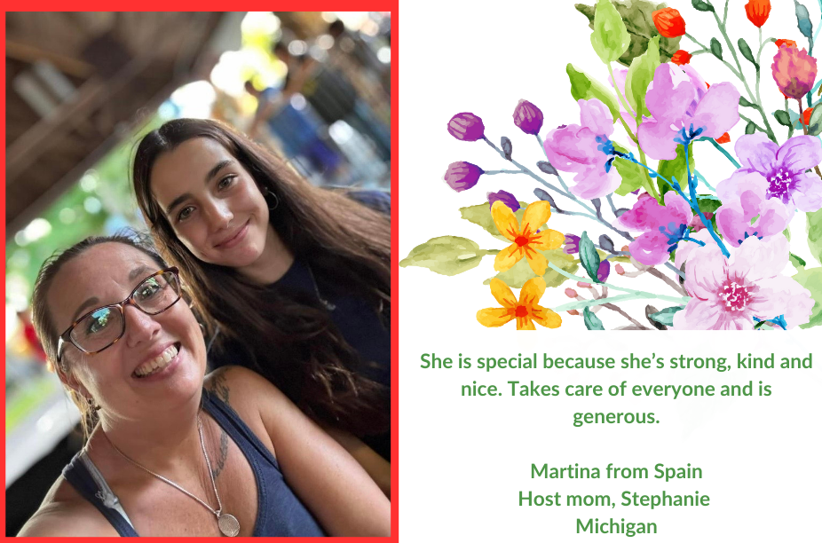 Exchange Students Celebrate Their Host Moms